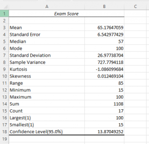 How to use Descriptive Statistics in Excel - Chronicles of Data
