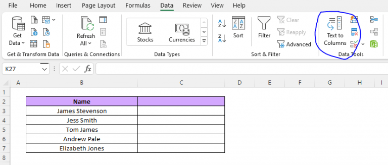 How to Separate Names in Excel - 2 Easy Methods - Chronicles of Data