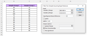 How to Perform a T-Test in Excel - 2 Easy Methods - Chronicles of Data