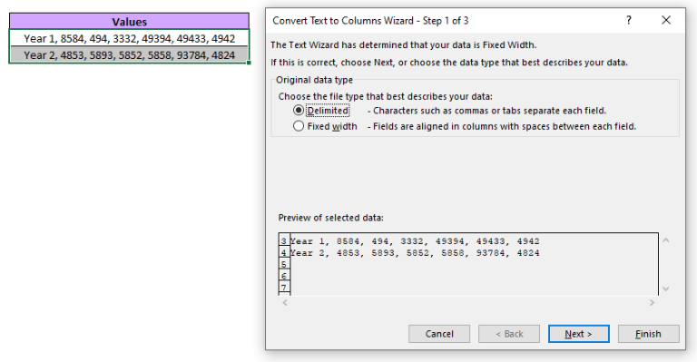 How to Split Text to Rows in Excel in 2 Easy Steps - Chronicles of Data